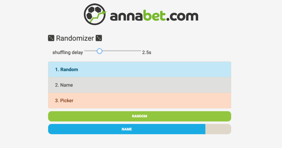 Randomizer | Losowa Nazwa/Numer - AnnaBet.com